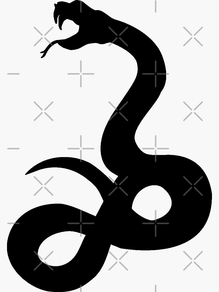 "Basilisk Snake Silhouette Symbol" Sticker for Sale by Darcy777 | Redbubble