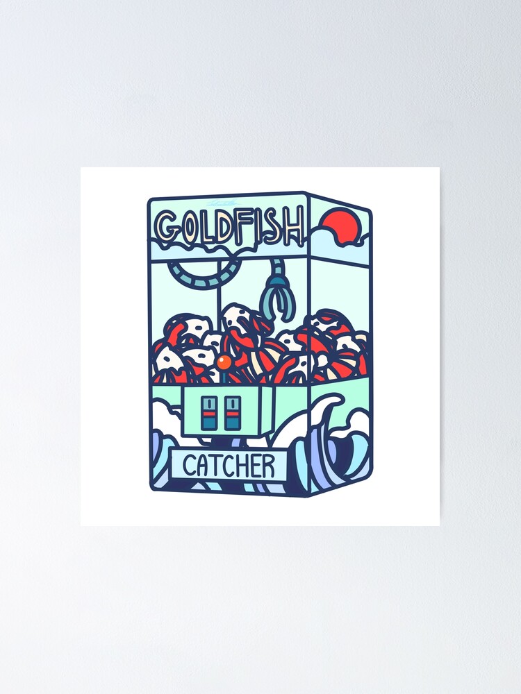 "Goldfish Koi Claw Machine" Poster for Sale by SabrinaSana | Redbubble