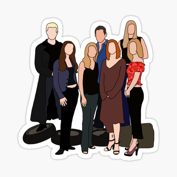 "Buffy cast" Sticker for Sale by aluap106 | Redbubble