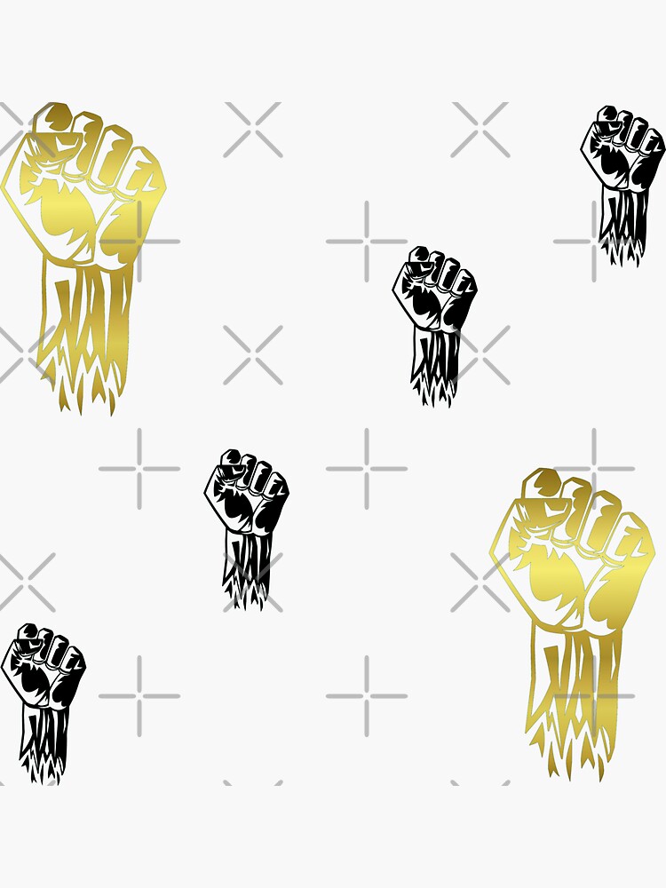 "BLM Symbol BLM Fist Protests Sticker Packs " Sticker for Sale by ...