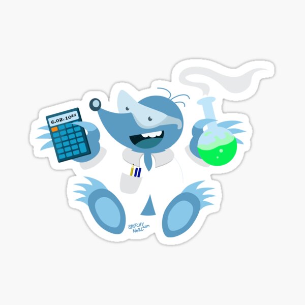 "Chemistry Mole" Sticker by dinoneill | Redbubble