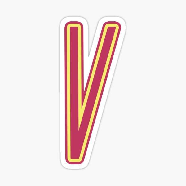 "Letter V" Sticker for Sale by CatieeBee | Redbubble