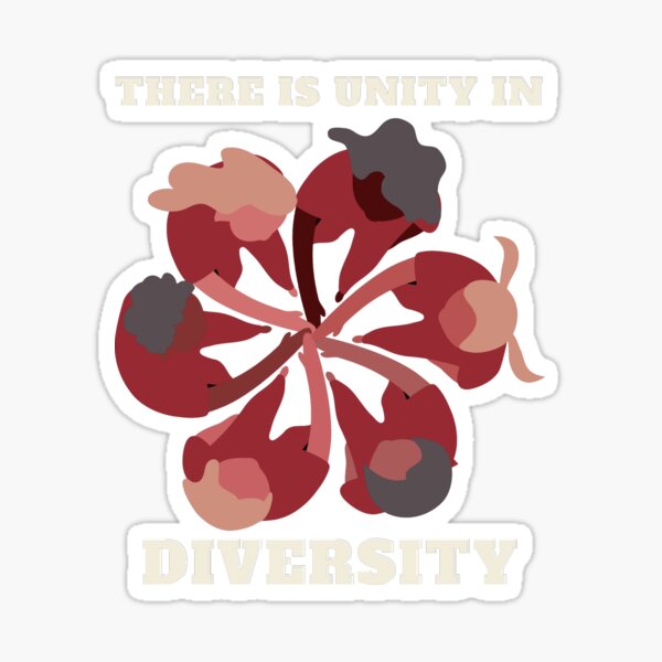 "unity in diversity" Sticker for Sale by Black-Lily | Redbubble