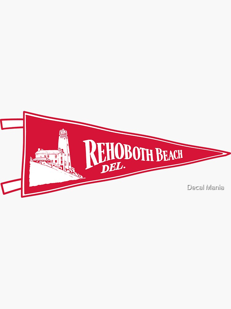 "Rehoboth Beach Pennant" Sticker for Sale by zsonn | Redbubble