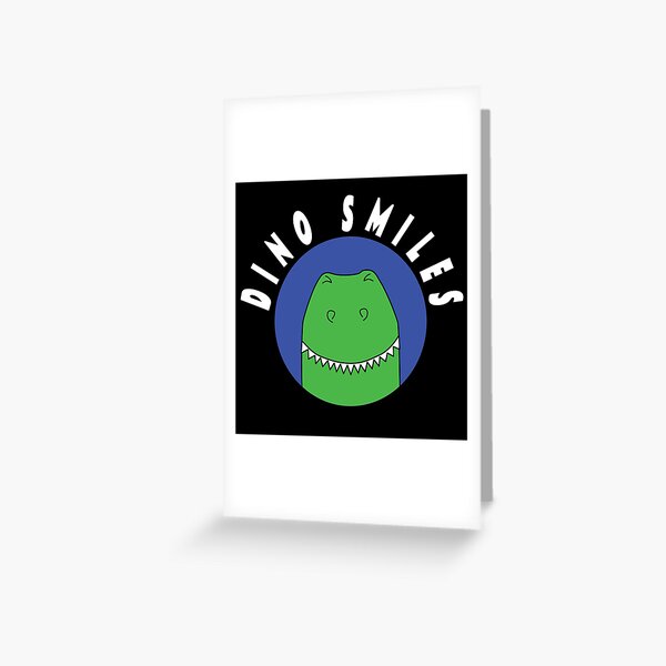"Dino smiles. A T rex with the biggest smile" Greeting Card for Sale by ...