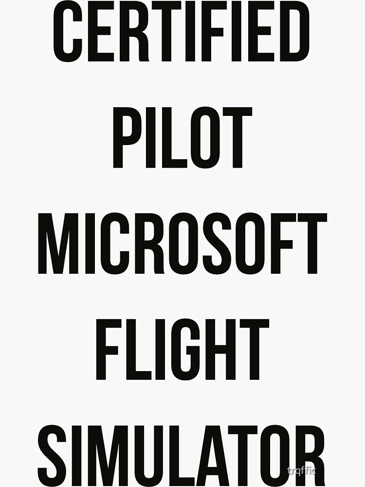 "Microsoft flight simulator sticker" Sticker for Sale by trqffic ...
