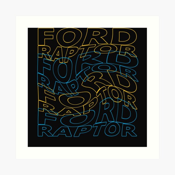 "Ford F-150 Raptor SVT Logo Truck" Art Print by CarShirt | Redbubble
