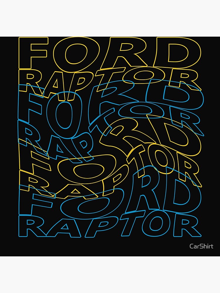 "Ford F-150 Raptor SVT Logo Truck" Art Print by CarShirt | Redbubble
