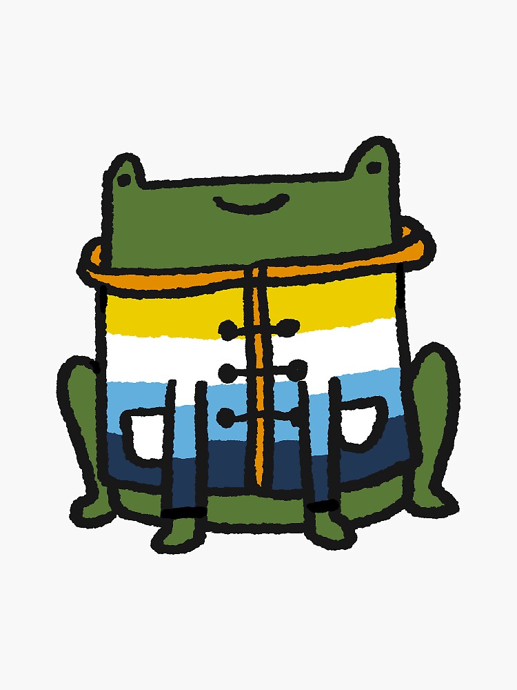 "Aroace Frog " Sticker for Sale by dragondoodleart | Redbubble