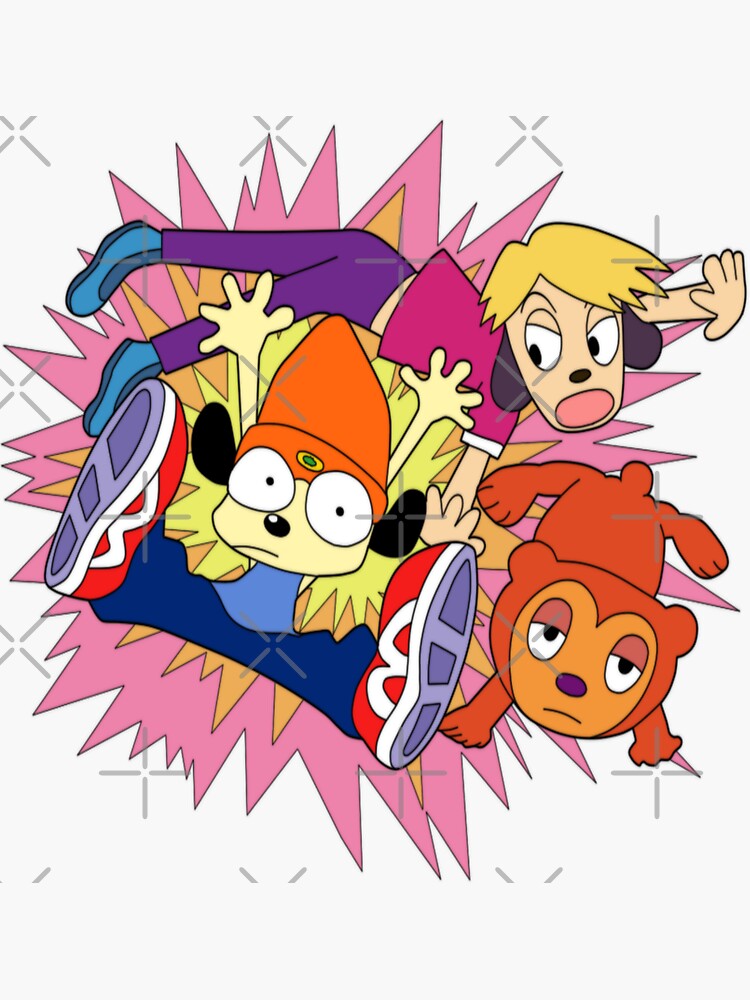 "Parappa The Rapper Anime Gang 1" Sticker for Sale by Assassinhedgie ...