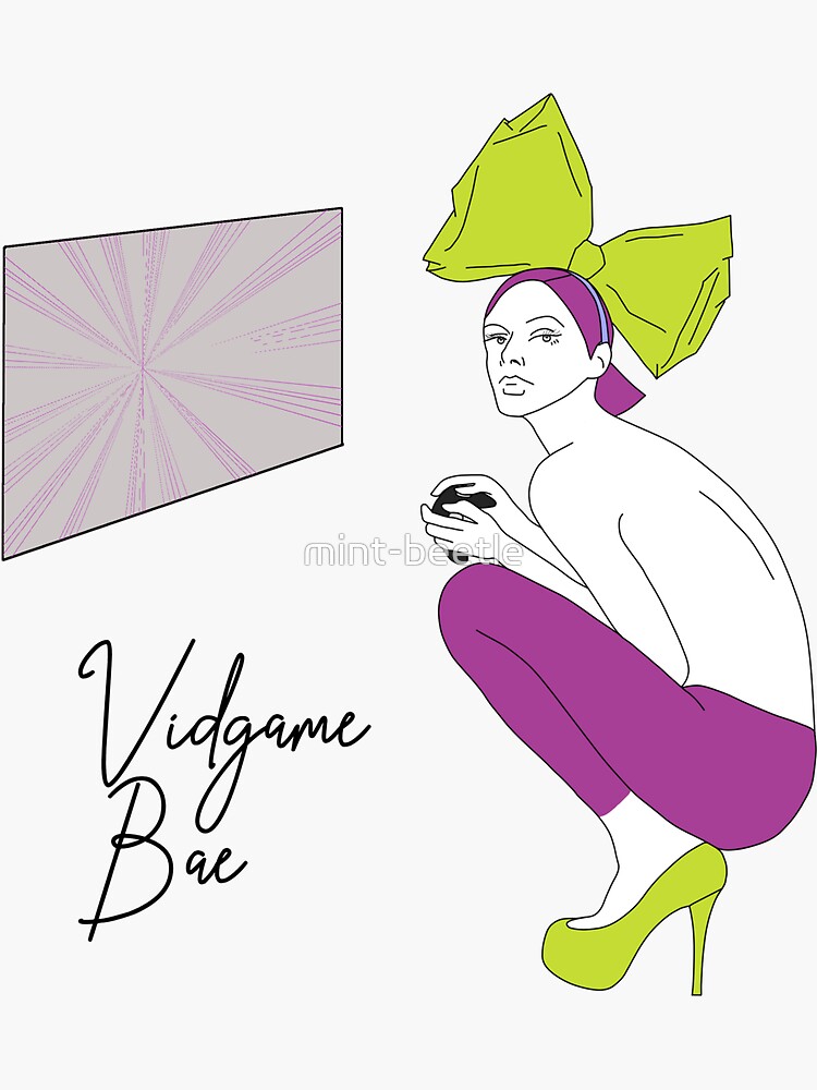 "Video Game Bae" Sticker for Sale by mint-beetle | Redbubble