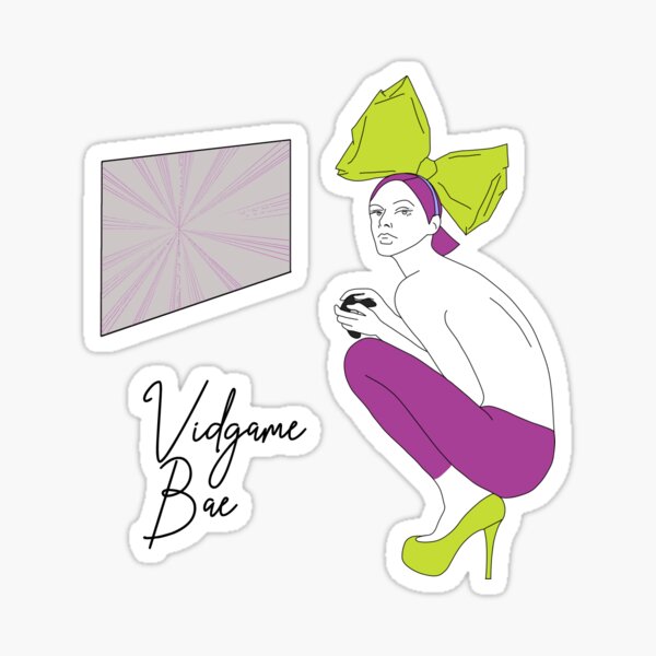 "Video Game Bae" Sticker for Sale by mint-beetle | Redbubble
