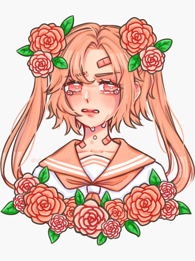 "Crying Roses" Sticker by sinnamochi | Redbubble