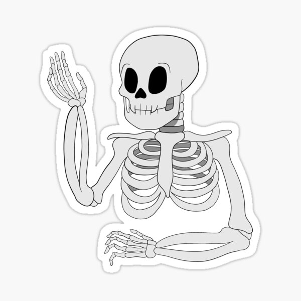 "Skeleton" Sticker for Sale by wildbanananana | Redbubble