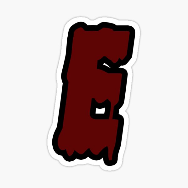 "Letter E (Halloween Themed - RED)" Sticker for Sale by CatieeBee ...