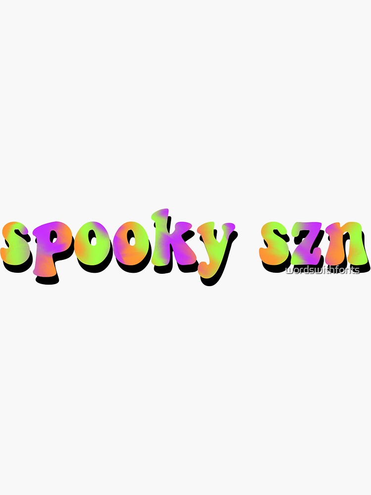 "spooky szn" Sticker by wordswithfonts | Redbubble