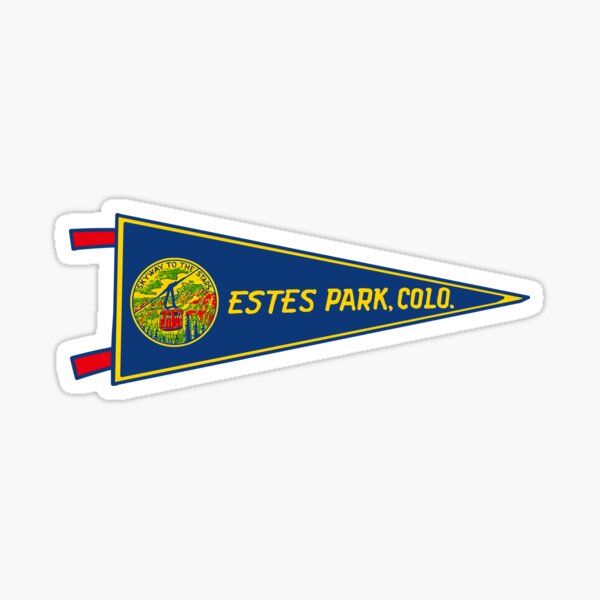 "Estes Park Pennant" Sticker for Sale by zsonn | Redbubble