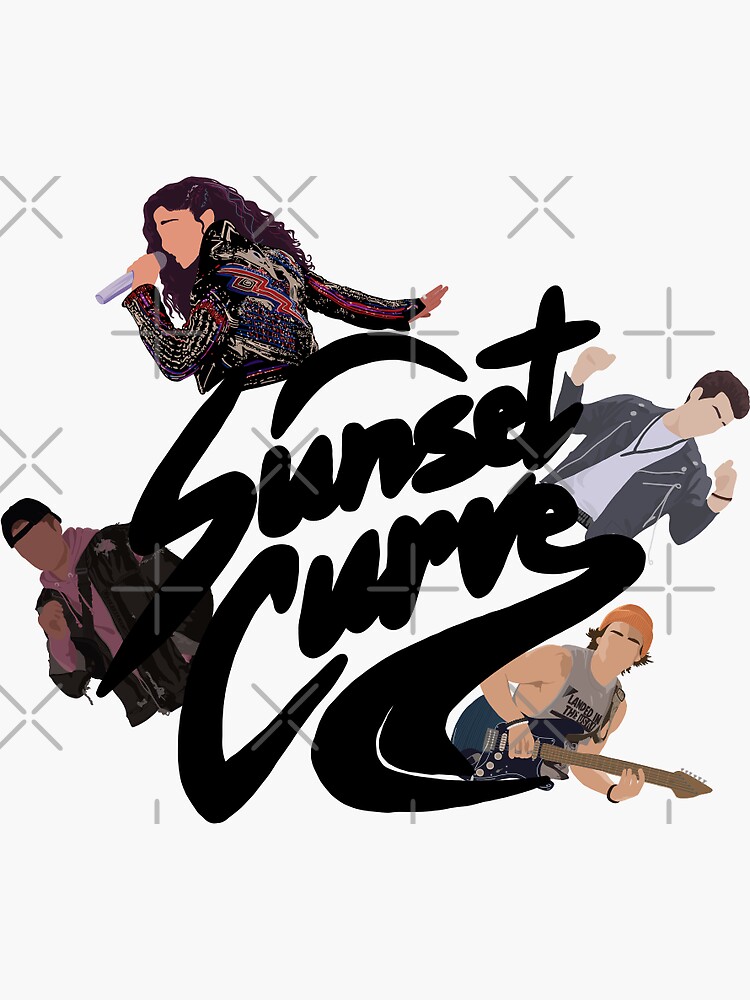 "Sunset curve logo with cast from Julie and the phantoms " Sticker by ...