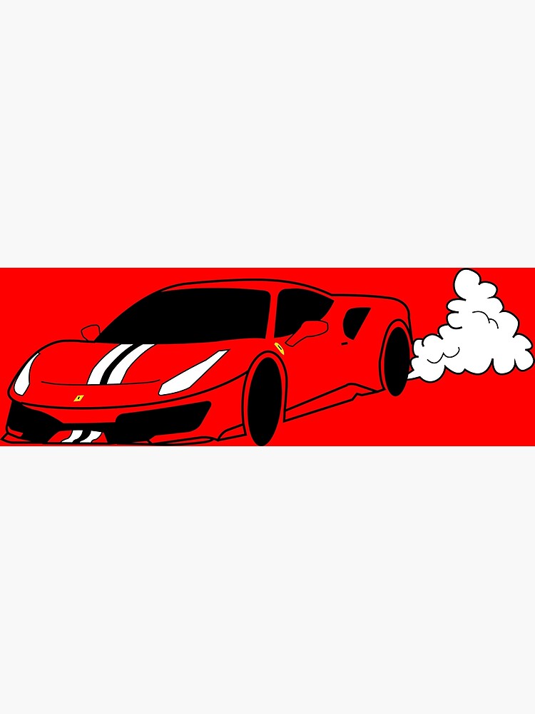 "Ferrari 488 Pista - Vector Art" Photographic Print by empyror | Redbubble