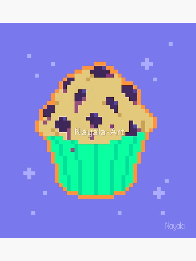 "Blueberry muffin pixel art" Poster by Nayala-Art | Redbubble