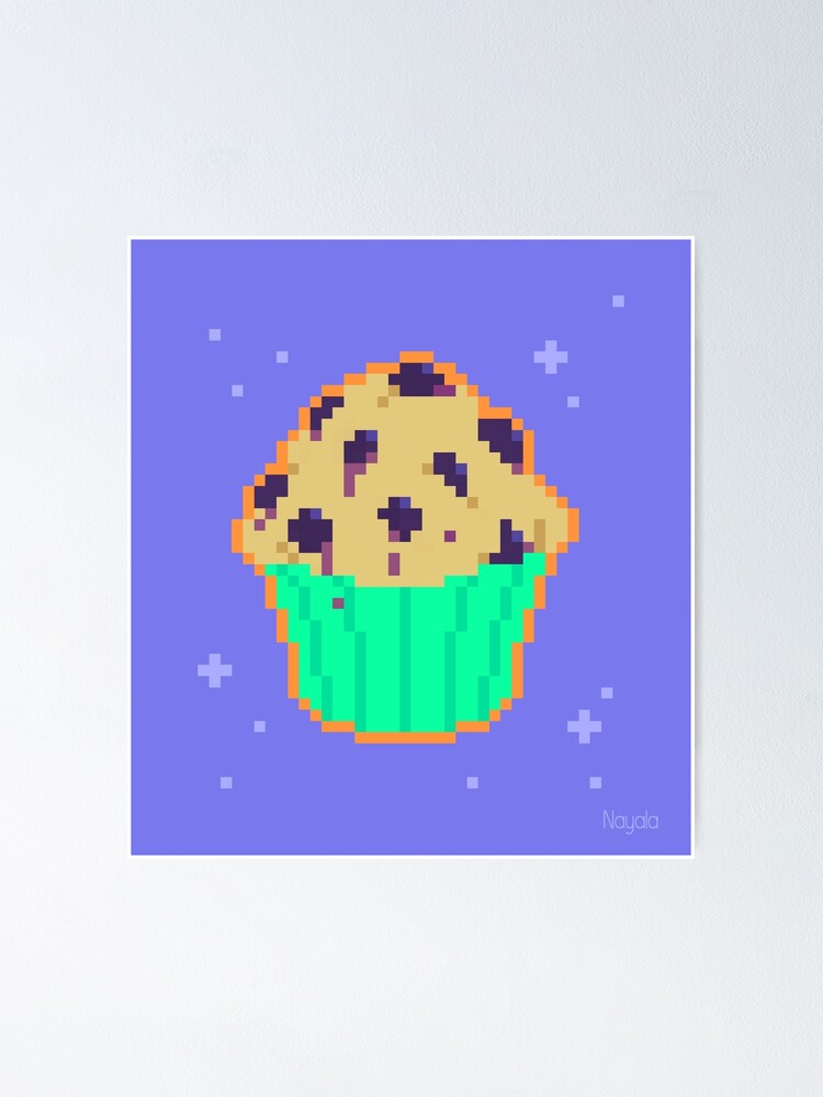 "Blueberry muffin pixel art" Poster by Nayala-Art | Redbubble