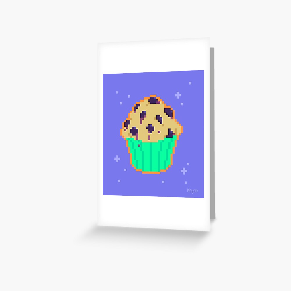 "Blueberry muffin pixel art" Greeting Card for Sale by Nayala-Art ...