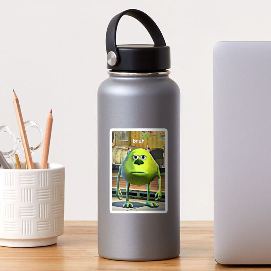 "Mike Wazowski Bruh Moment" Sticker for Sale by Gonzine | Redbubble