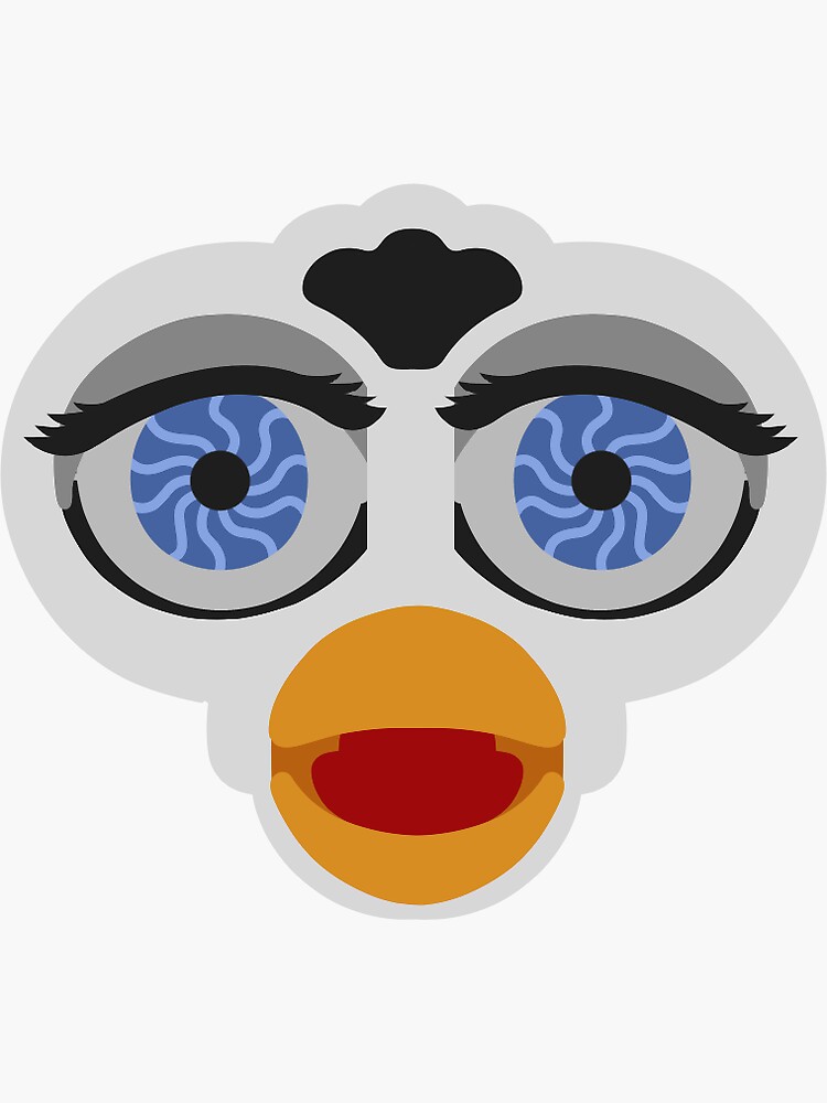"Furby Face Plate" Sticker for Sale by SnaxAttacks | Redbubble