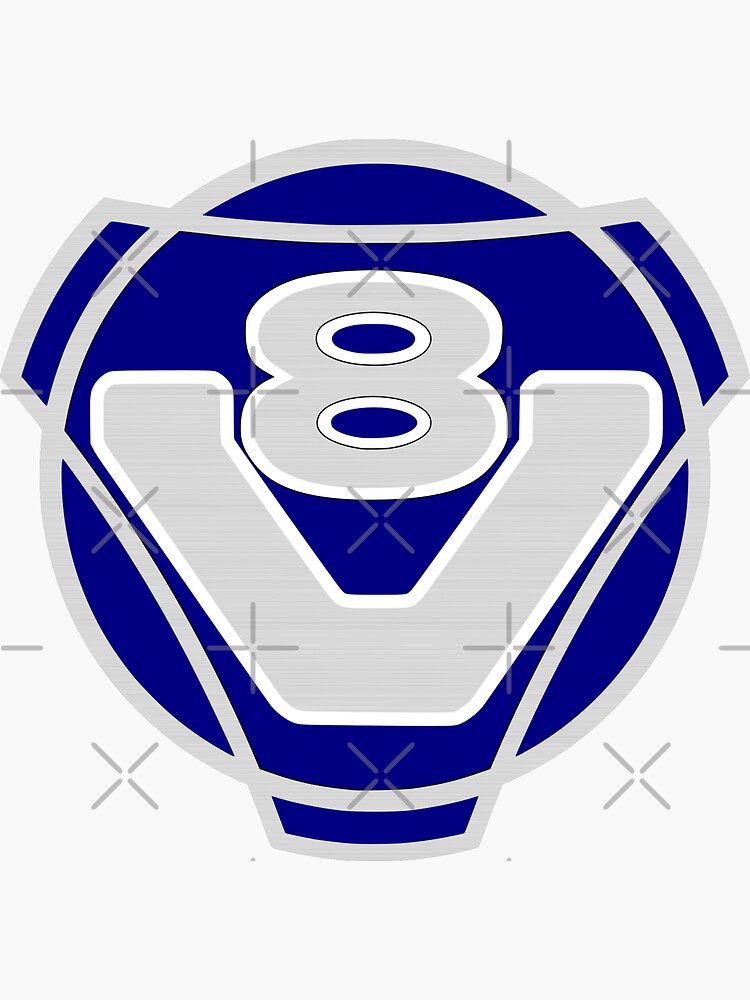 "Blue V8 Truck Logo" Sticker for Sale by ScaniaTrucks | Redbubble