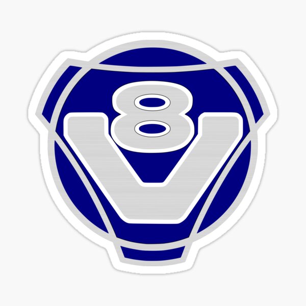 Pegatina «Logotipo azul del camión V8» de ScaniaTrucks | Redbubble