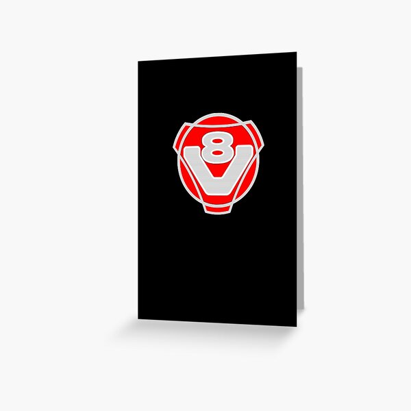 "Red V8 Truck Logo" Greeting Card for Sale by ScaniaTrucks | Redbubble