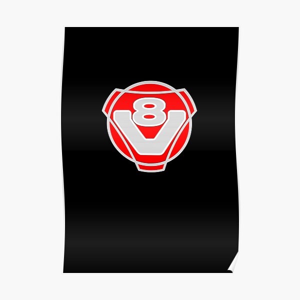 "Red V8 Truck Logo" Poster by ScaniaTrucks | Redbubble