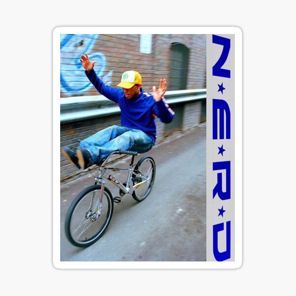 No Hands Pharrel Nerd Edit Sticker By Welovehiphop Redbubble