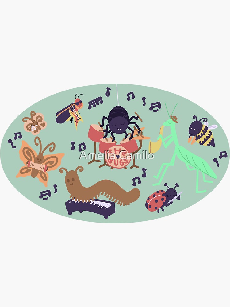 "bug band" Sticker for Sale by mimisstickers | Redbubble