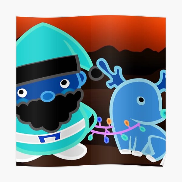"Techno Santa and rudolph" Poster for Sale by classicrookie | Redbubble