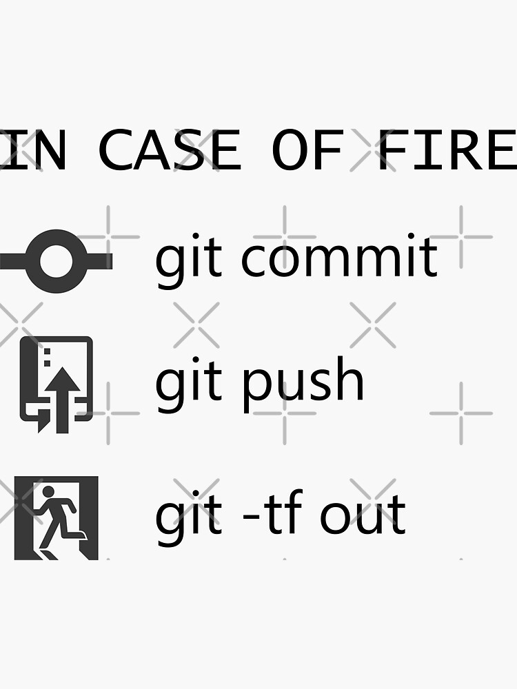 "Programmer Fire Exit Instruction" Sticker for Sale by triple-dot ...