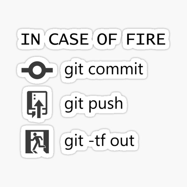 "Programmer Fire Exit Instruction" Sticker for Sale by triple-dot ...