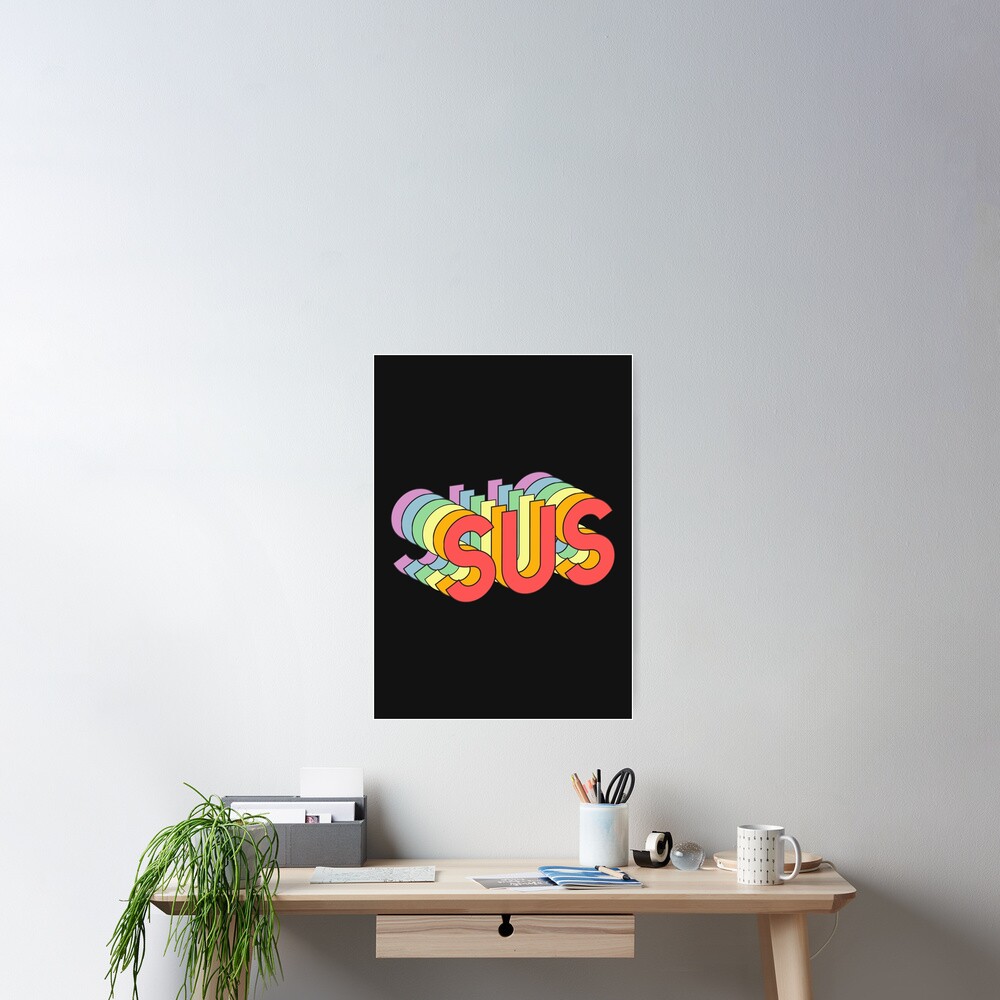 "Rainbow Sus " Poster by twicetrader | Redbubble