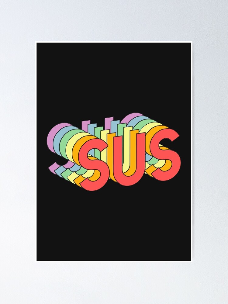"Rainbow Sus " Poster by twicetrader | Redbubble