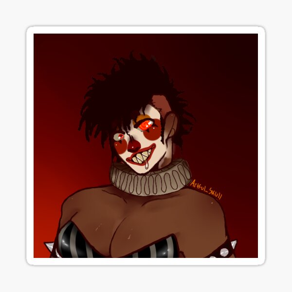 "Clown check " Sticker by ArtfulSkull | Redbubble