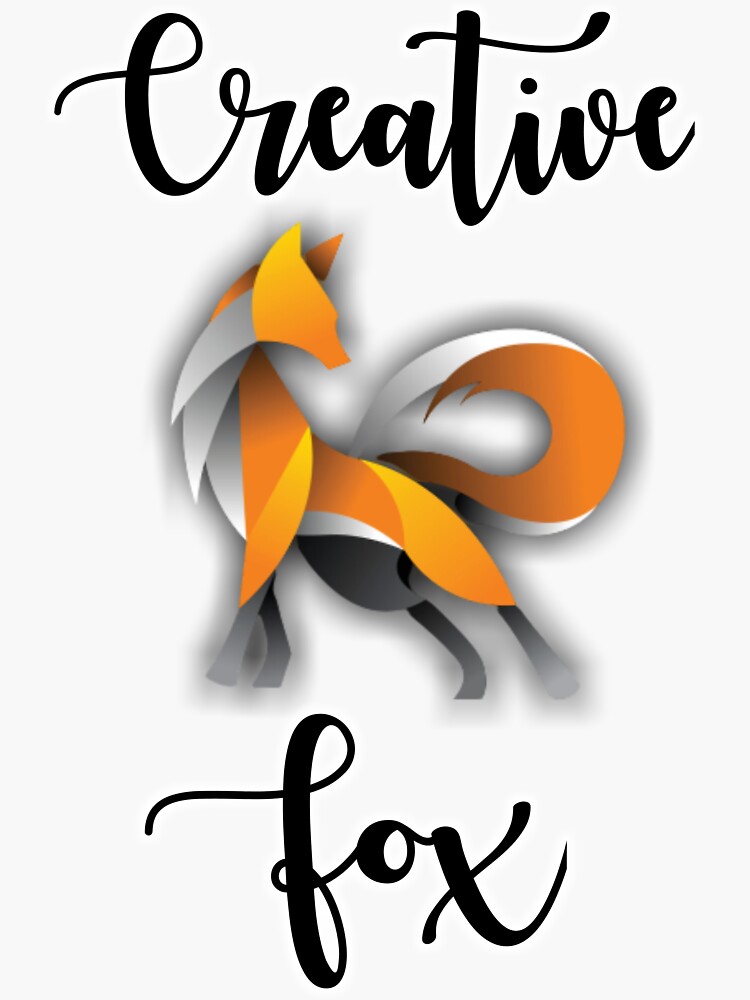 "Creative Fox " Sticker for Sale by Uniqart | Redbubble