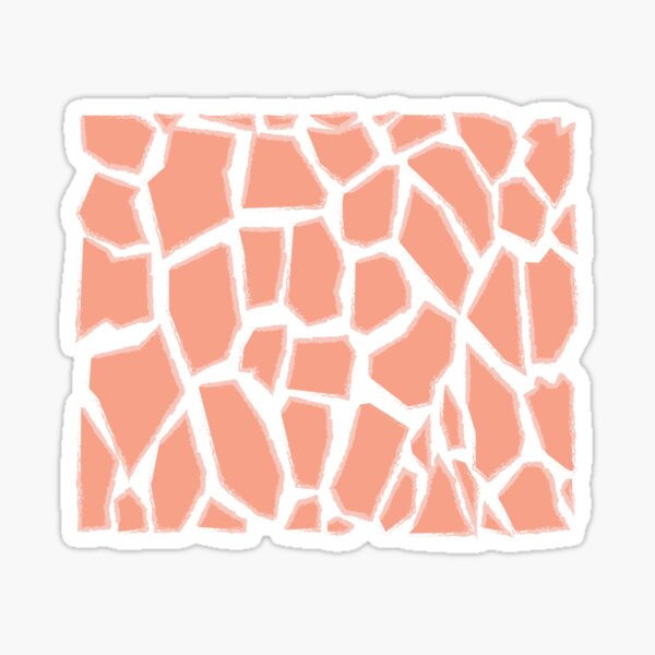 "Peach Giraffe print" Sticker for Sale by Wildpalette | Redbubble
