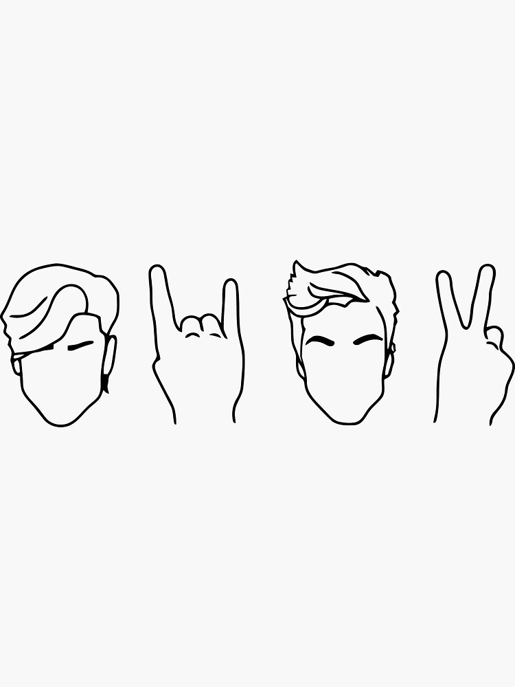 "Dolan Twins White Logo" Sticker for Sale by Rosence | Redbubble