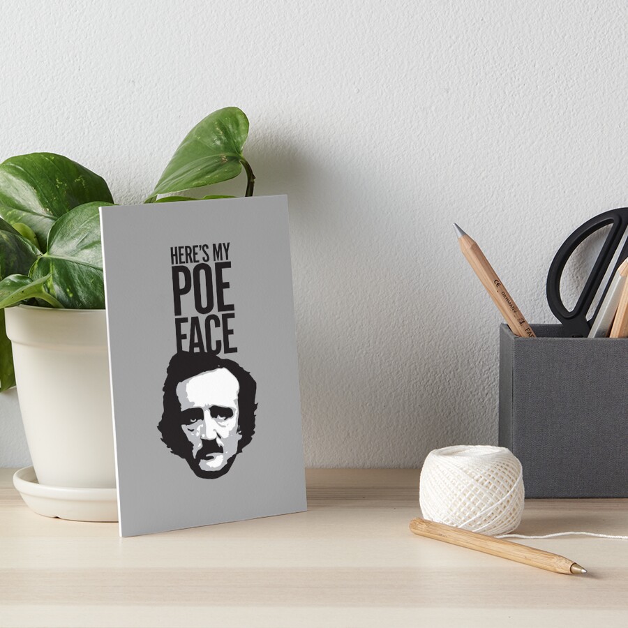 "Poe face" Art Board Print by vyvyan | Redbubble