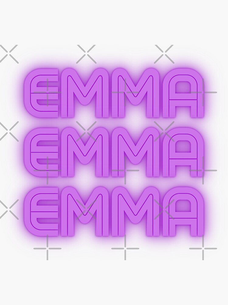 "Aesthetic Neon Purple Emma" Sticker for Sale by cation-studio | Redbubble