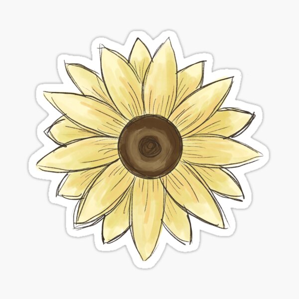 "Sunflower" Sticker by thosepencils | Redbubble