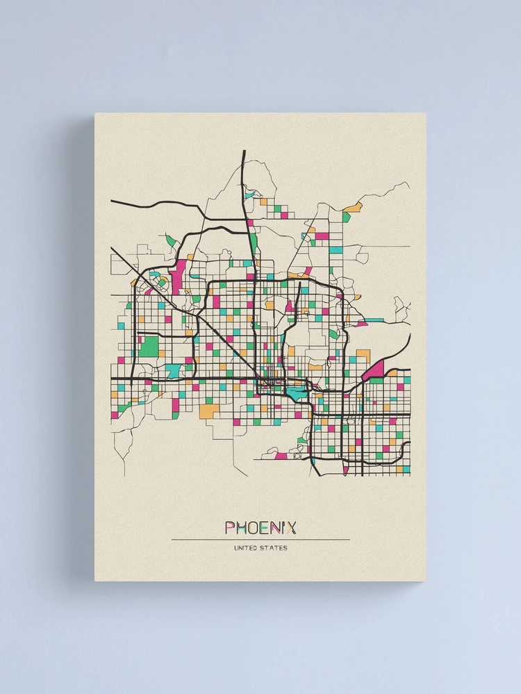 Large Detailed Street Map Of Phoenix Mapa Da área Metropolitana De