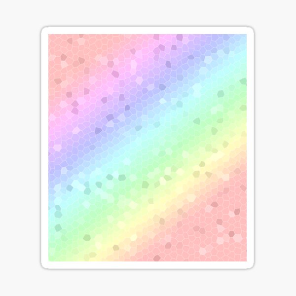 "Pastel Rainbow Mosaic" Sticker for Sale by Adisak-designs | Redbubble