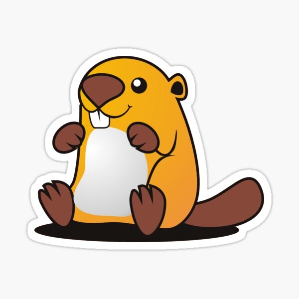 "Cute Beaver" Sticker for Sale by Cartoon-animals | Redbubble