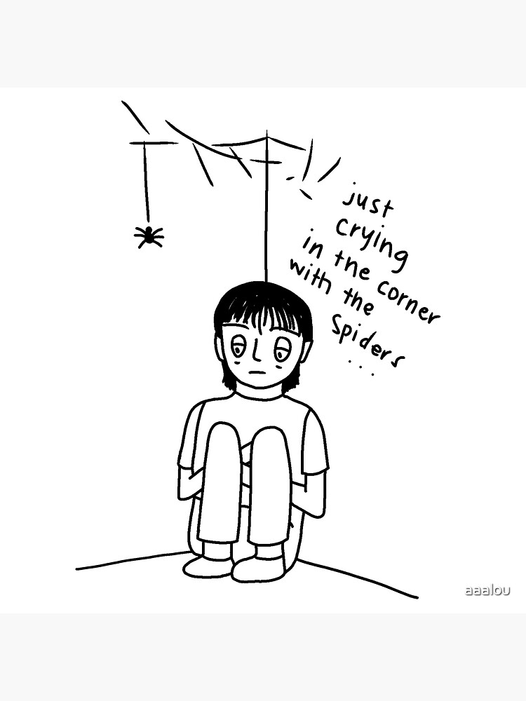 "crying in the corner" Sticker for Sale by aaalou | Redbubble